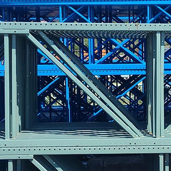 50in x 240in Used Teardrop Pallet Rack Upright- Old Style | WH1