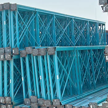 44in x 252in Used Teardrop Pallet Rack Upright- Old Style | WH1