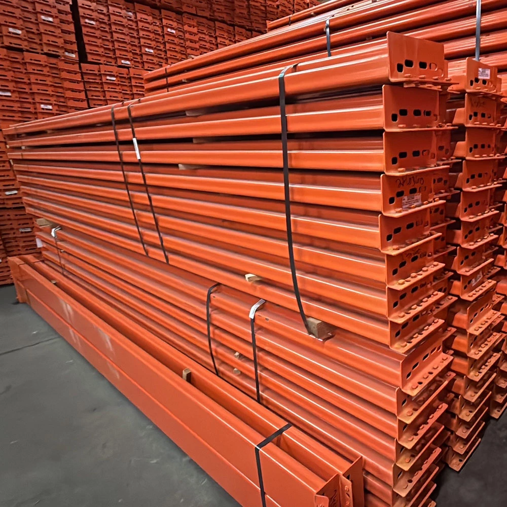 144in x 5in Used Teardrop Pallet Rack Beam- New Style | WH1